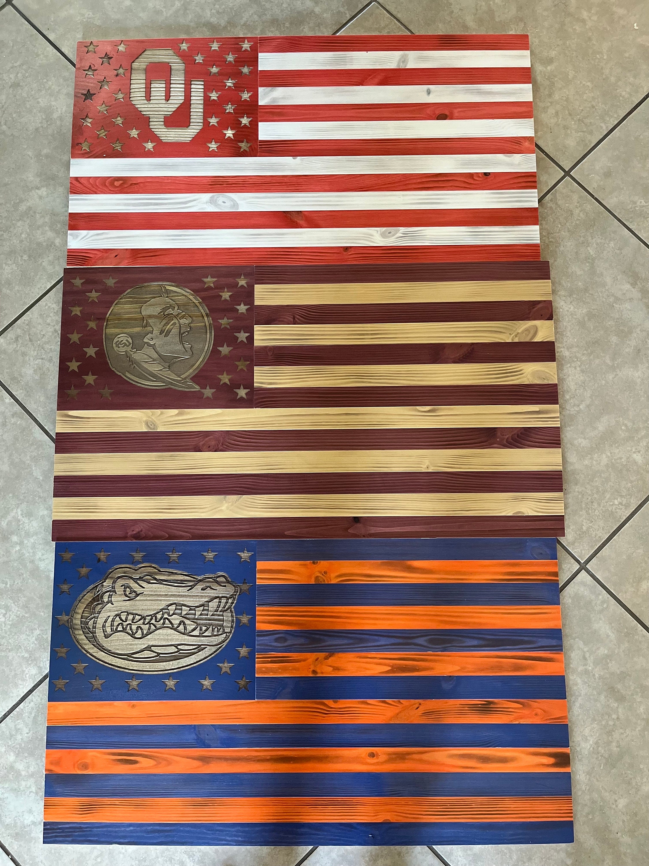Custom Wood Flag With Engraved Logo Large 30x16 - Etsy
