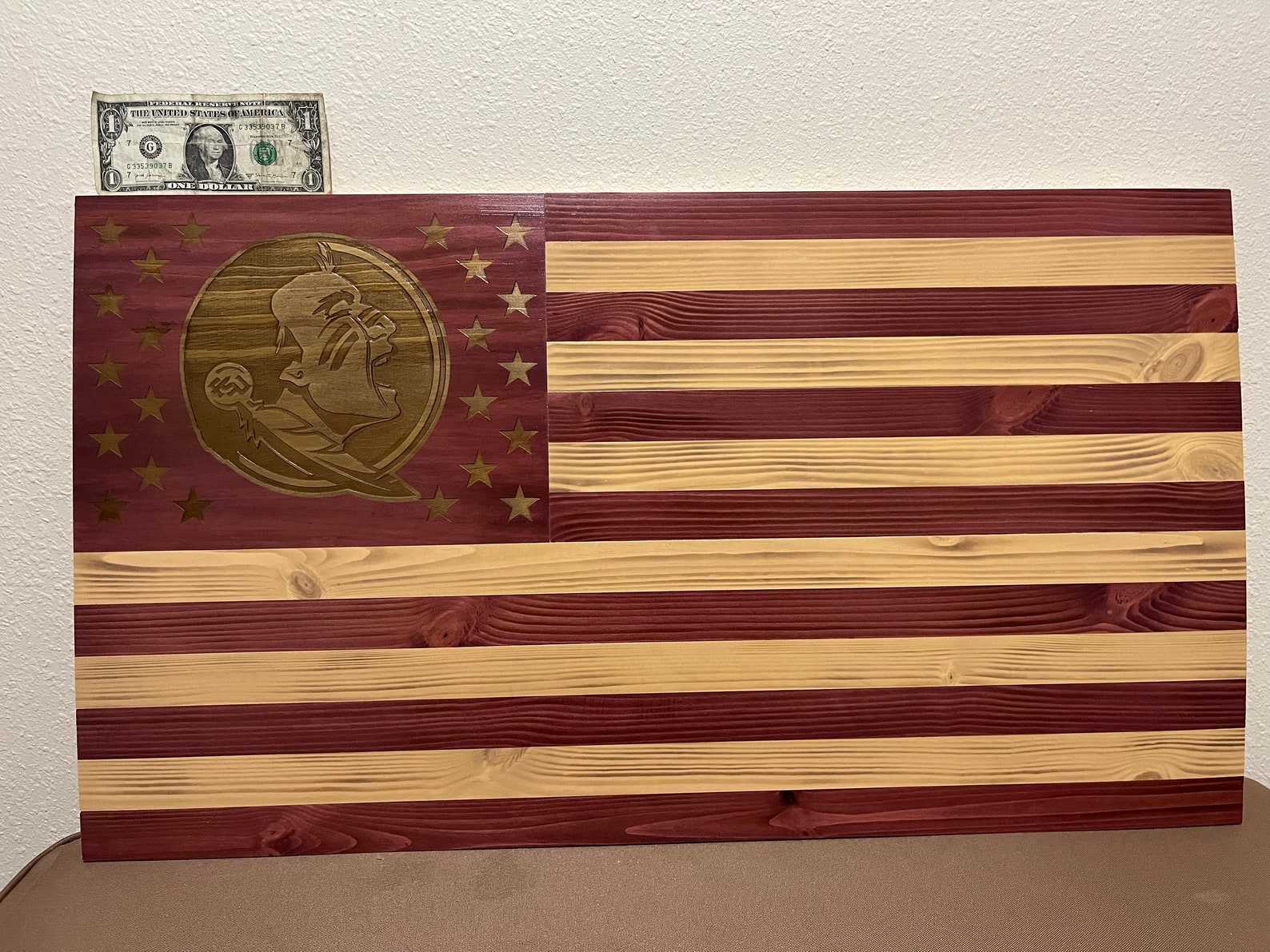 Florida State Seminoles Wood USA Flag - Etsy