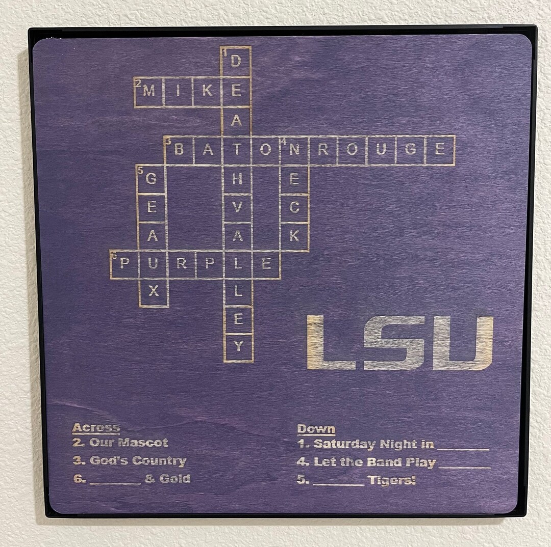 LSU Tigers Wall Hanging Decor, Gift for LSU Fan, Picture Frame, LSU ...