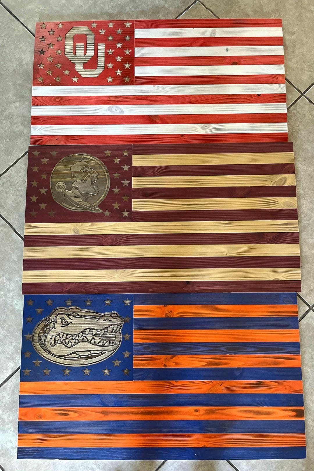 Custom Wood Flag With Engraved Logo - Large (30”x16”) - Etsy