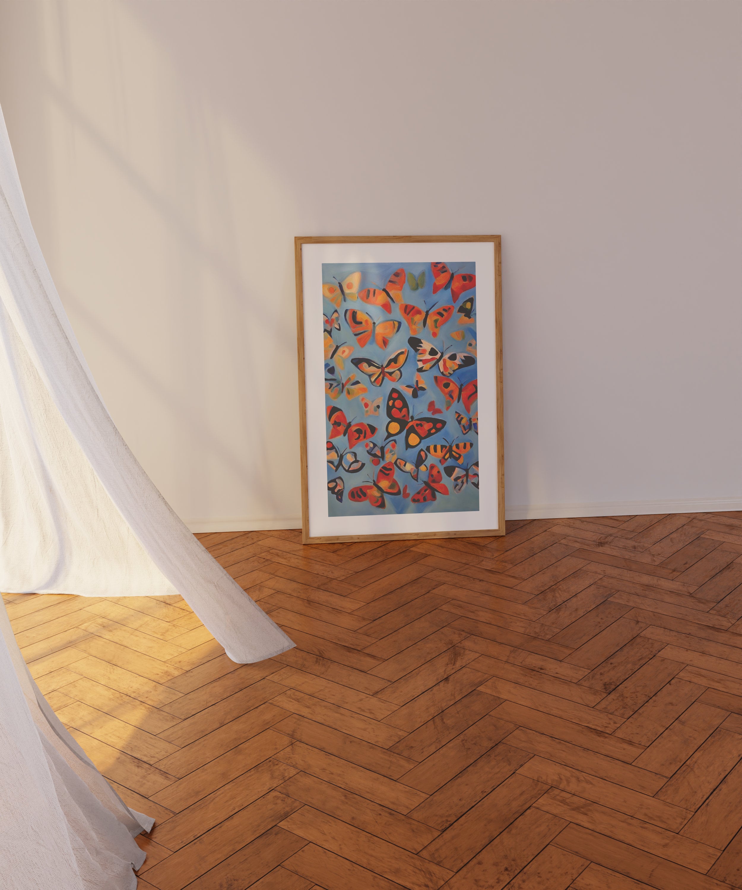 Blue Butterfly Print | Digital Download | Vintage Artwork | Trendy ...