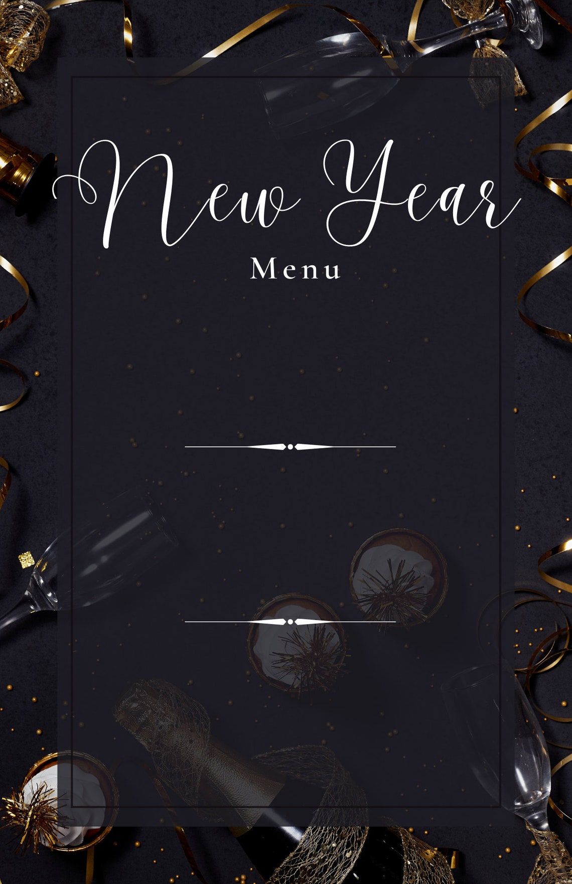 New Years Eve Menu Digital Download - Etsy