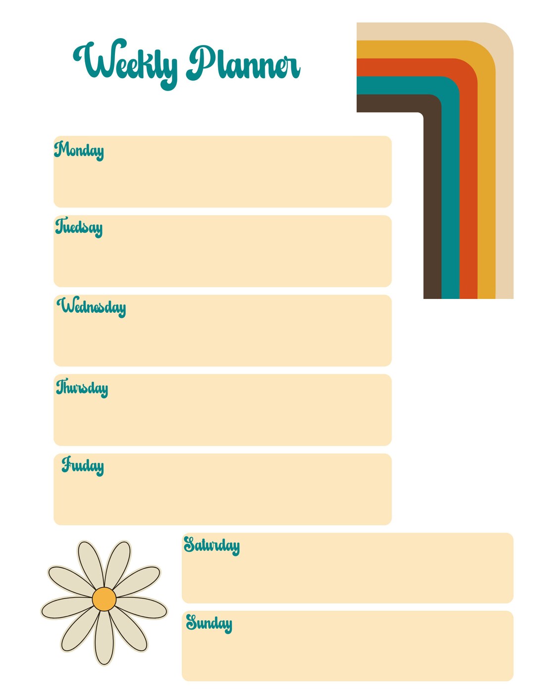 Digital Download Weekly Planner, Budget - Etsy