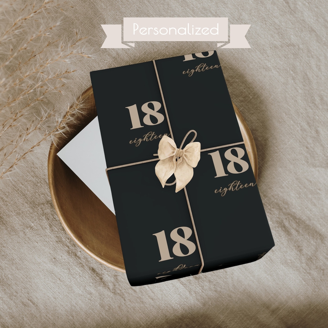 Personalized Gift Wrapping Milestone Custom Gift Wrap Birthday Wrapping ...