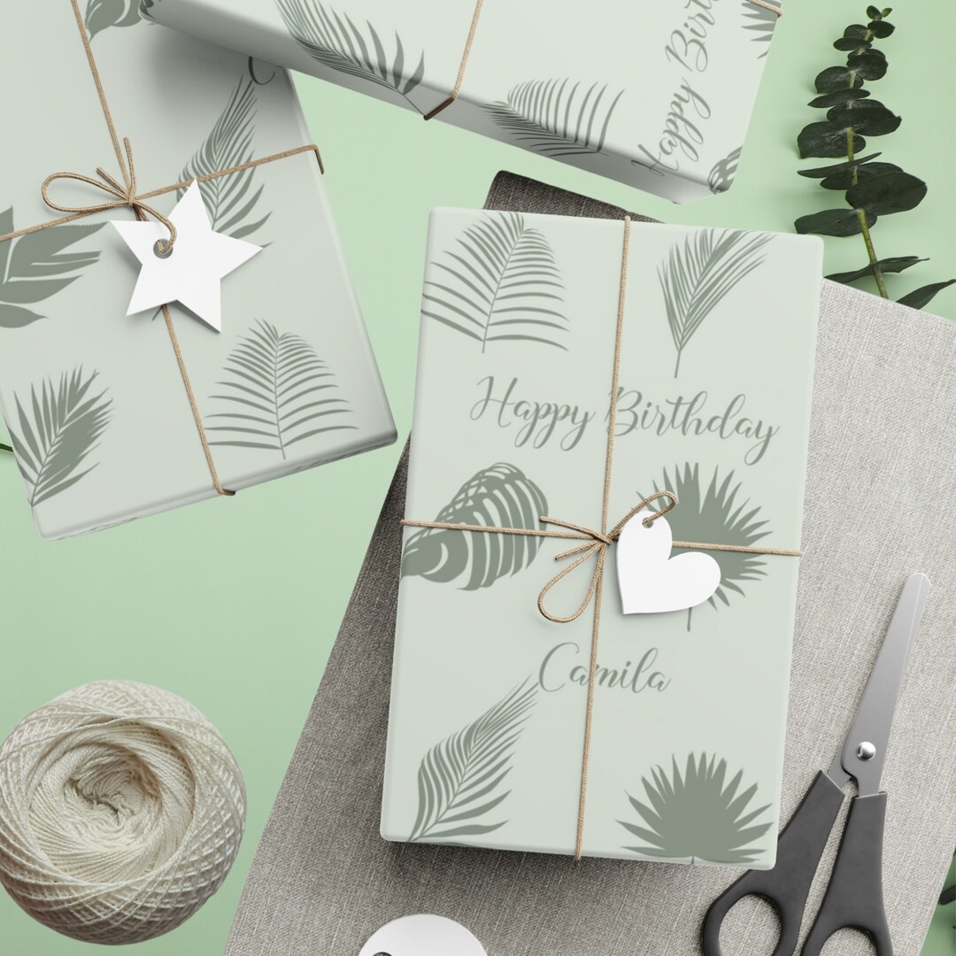 Personalized Birthday Wrapping Paper Custom Name Gift Wrap - Etsy