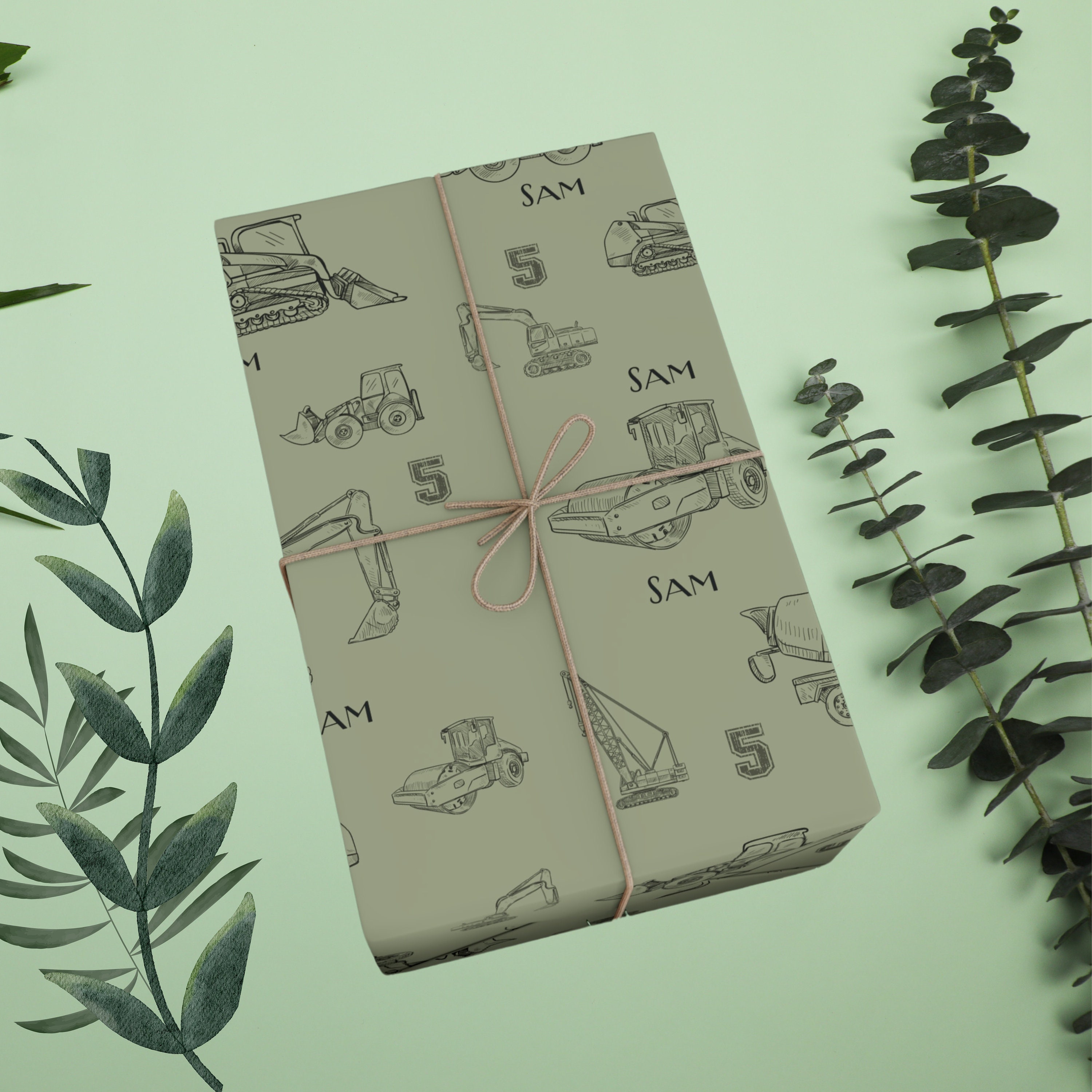 Personalized Birthday Wrapping Paper Boys Custom Name Birthday Giftwrap ...