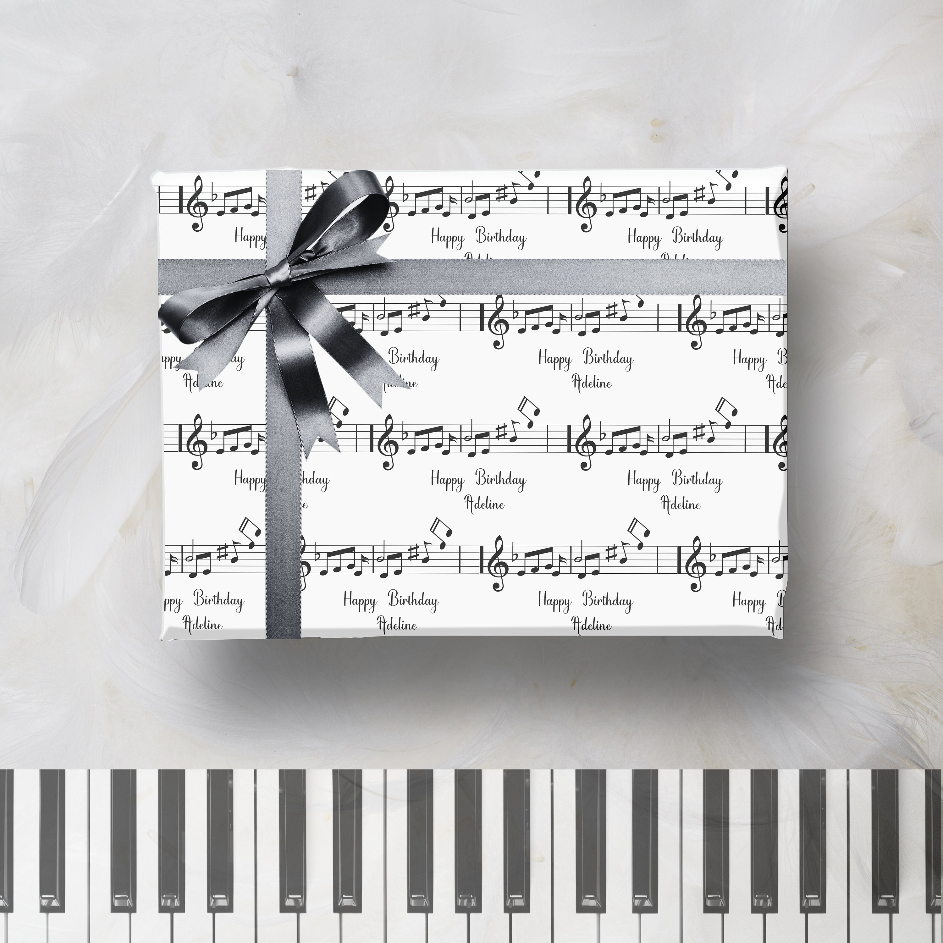 Personalized Birthday Wrapping Paper Custom Name Bday Wrap Custom ...