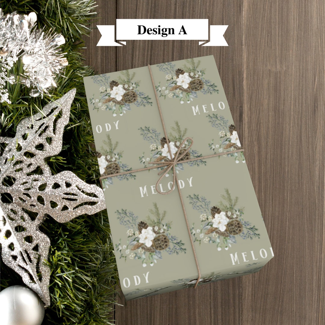 Personalized Christmas Wrapping Paper, Custom Name Wrapping Paper ...