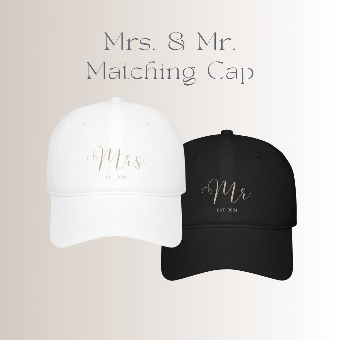 Couples' Gift Mr Mrs Hat Custom Wedding Hats Mrs Mr Honeymoon Gift Mrs ...