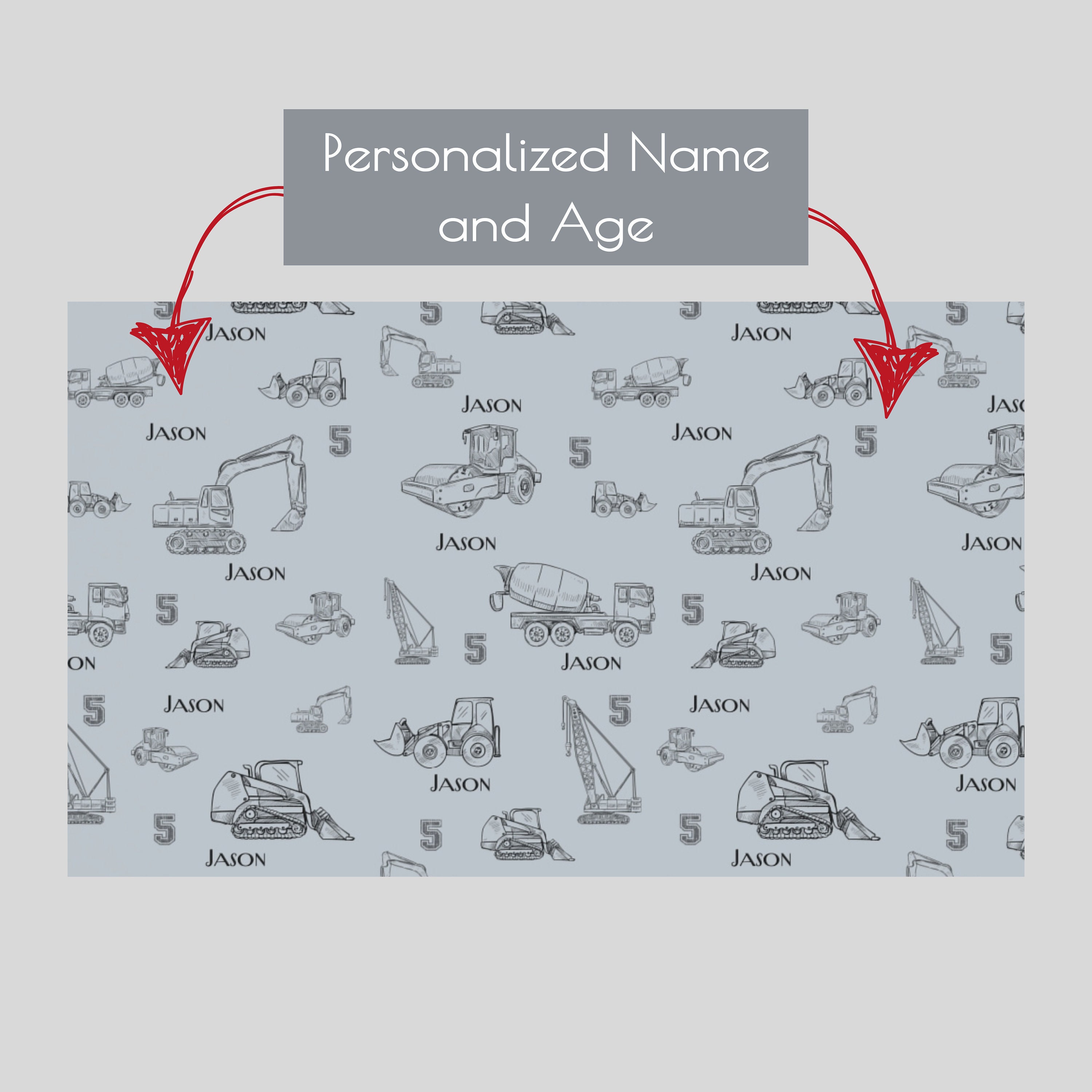 Personalized Birthday Wrapping Paper Boys Custom Name Birthday Giftwrap ...