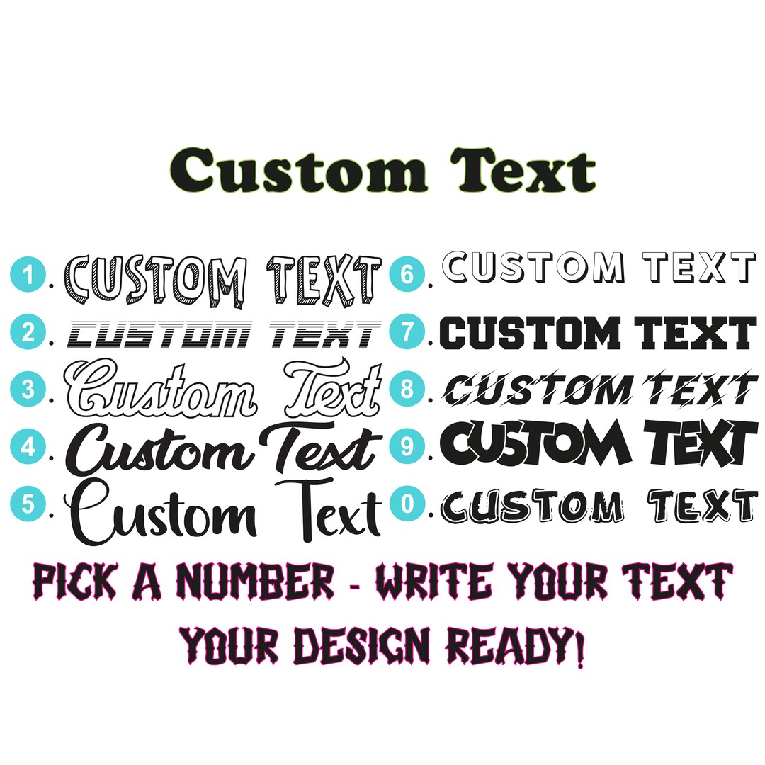 Custom Text PNG, Custom Design, Font PNG, Trendy Custom Text PNG ...