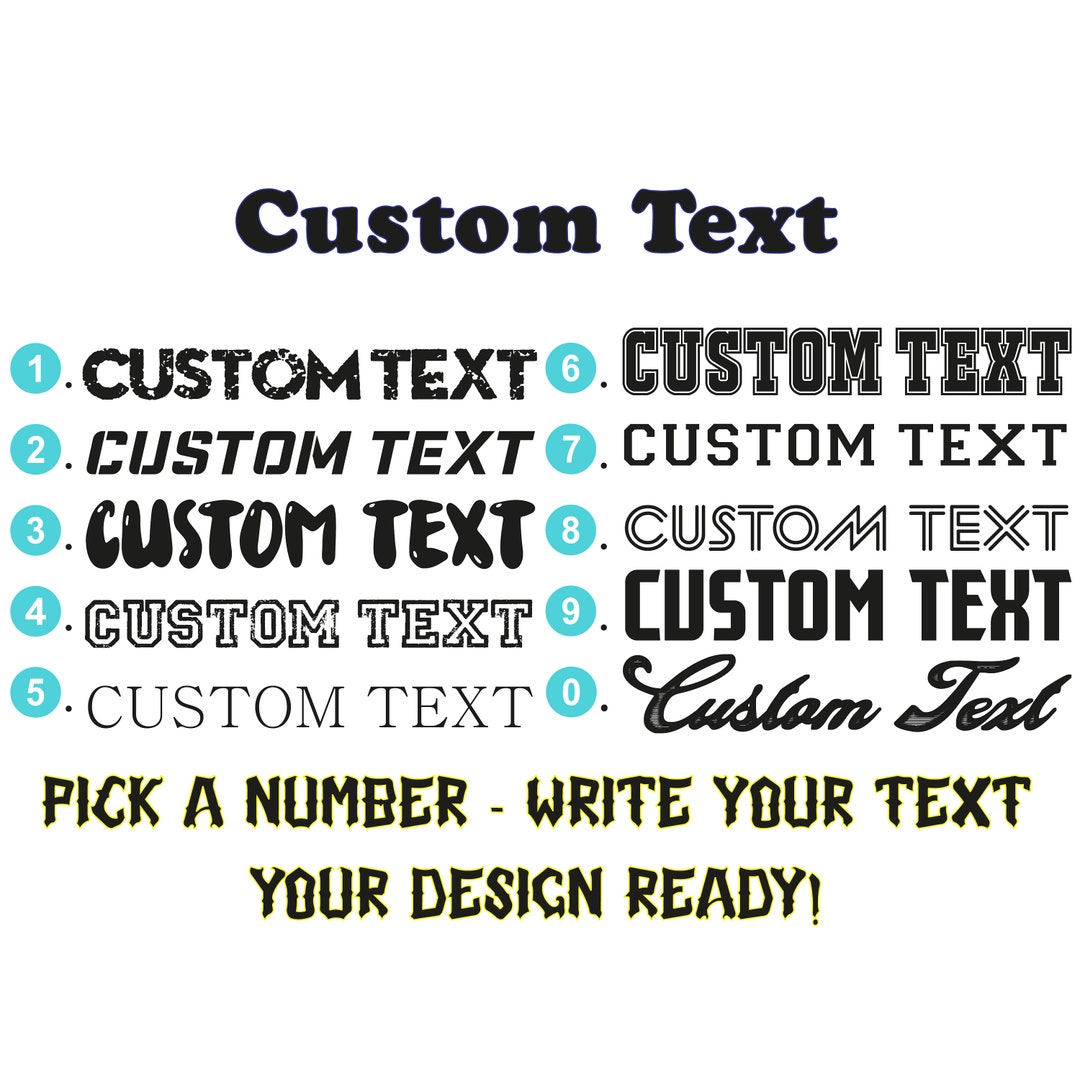 Custom Text PNG, Custom Design, Font PNG, Digital Download Png ...