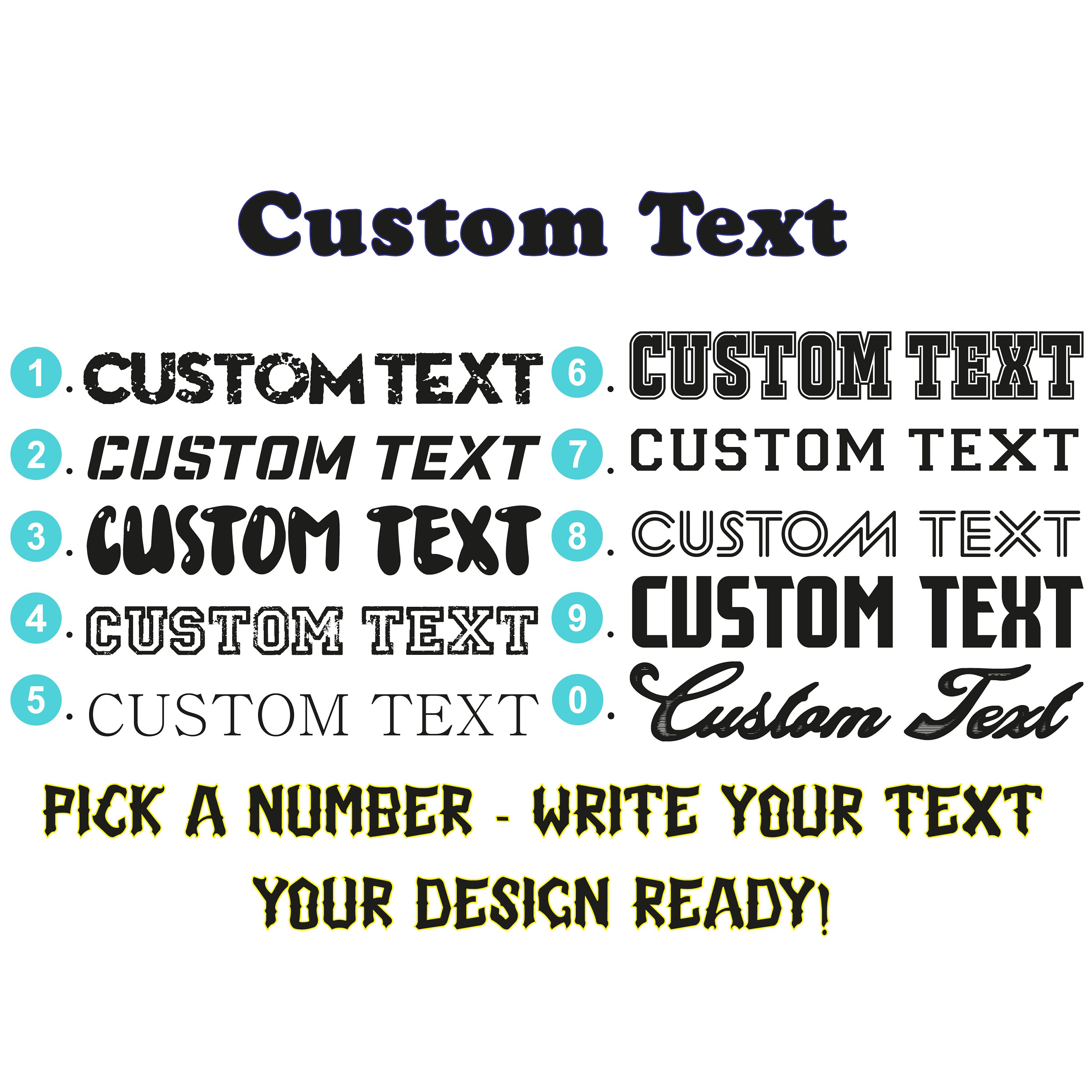 Custom Text PNG, Custom Design, Font PNG, Digital Download Png ...