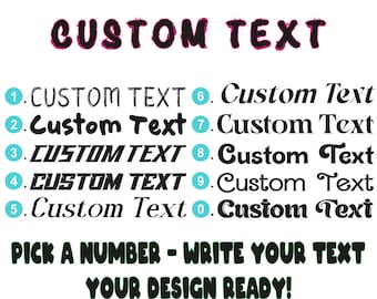 Custom Text PNG, Custom Design, Font PNG, Trendy Custom Text PNG ...