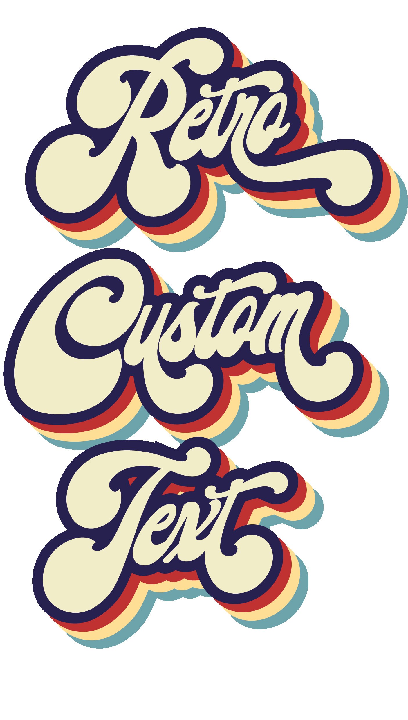 Retro Custom Text PNG, Custom Retro Design, Digital Download Png ...
