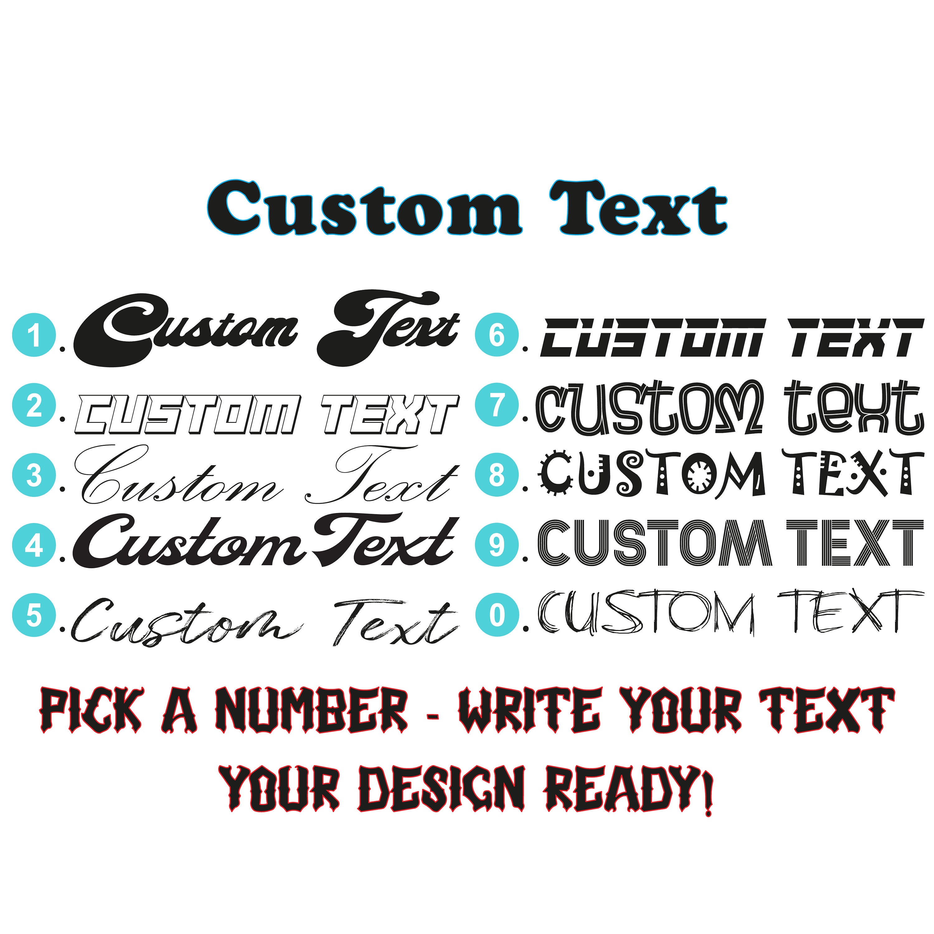 Custom Text PNG, Custom Design, Font PNG, Trendy Custom Text PNG ...