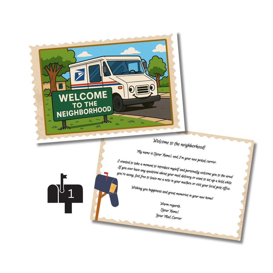 Welcome to the Neighborhood Cards (envelopes Included) - Etsy