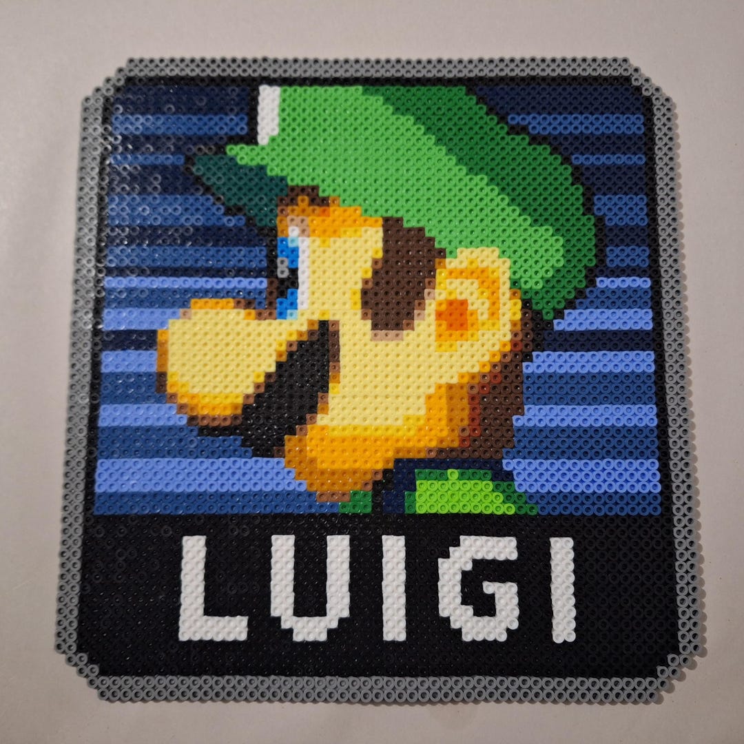 Super Smash Bros. Melee Luigi Roster Portrait- Perler Beads - Etsy
