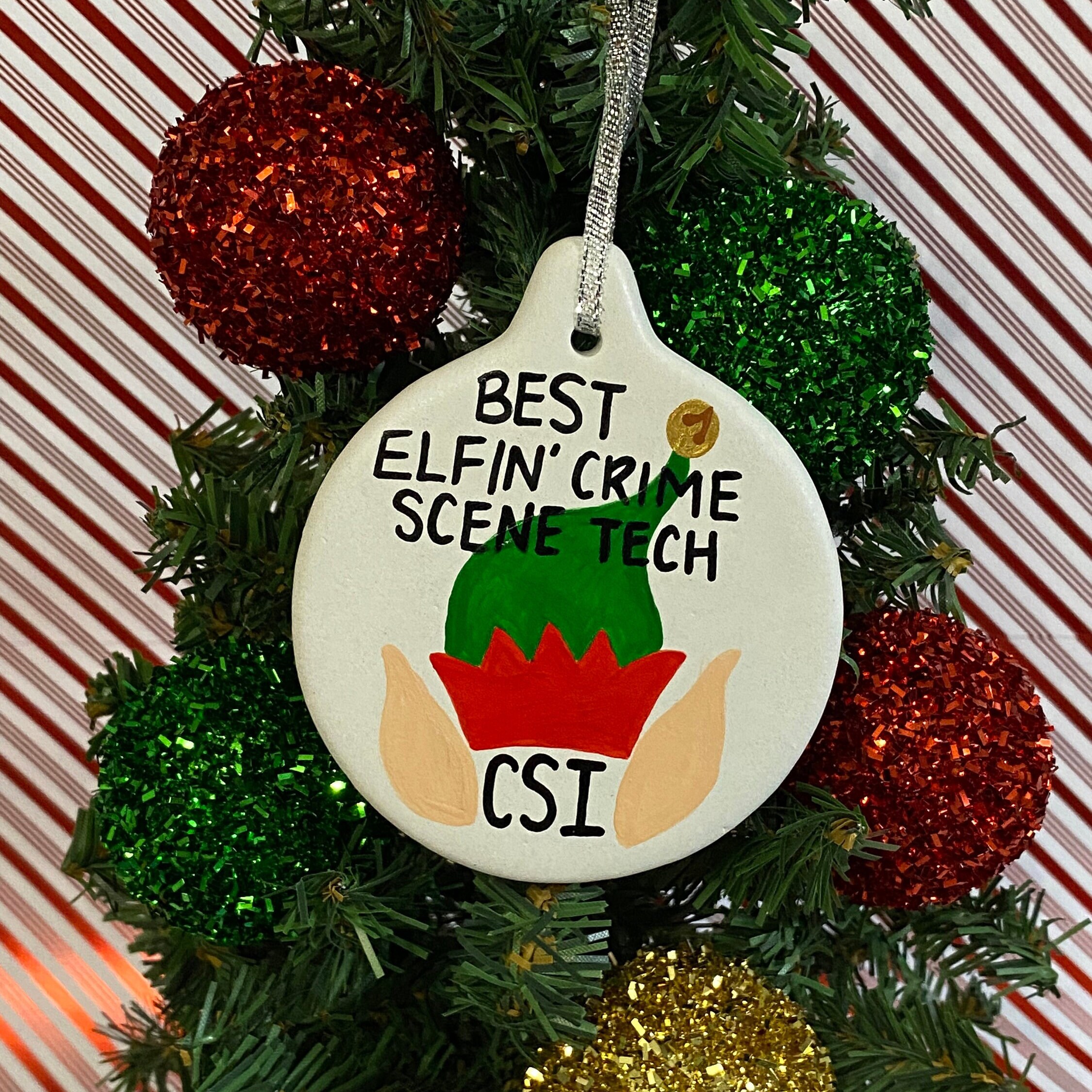 Best Elfin' Crime Scene Tech Ornament- CSI- Crime Scene- Crime Scene ...