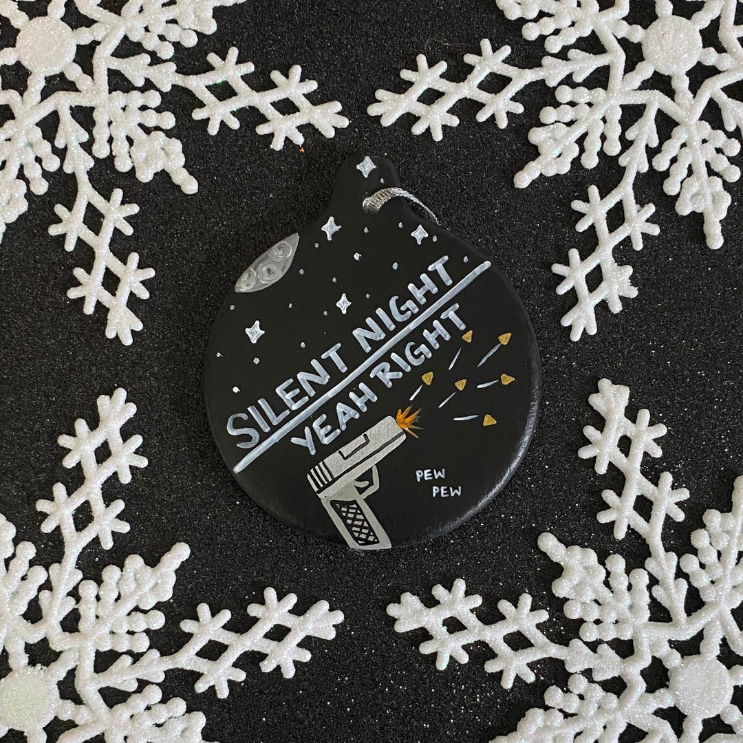 Silent Night/yeah Right Ornament- Crime Scene- Crime Scene Ornament ...