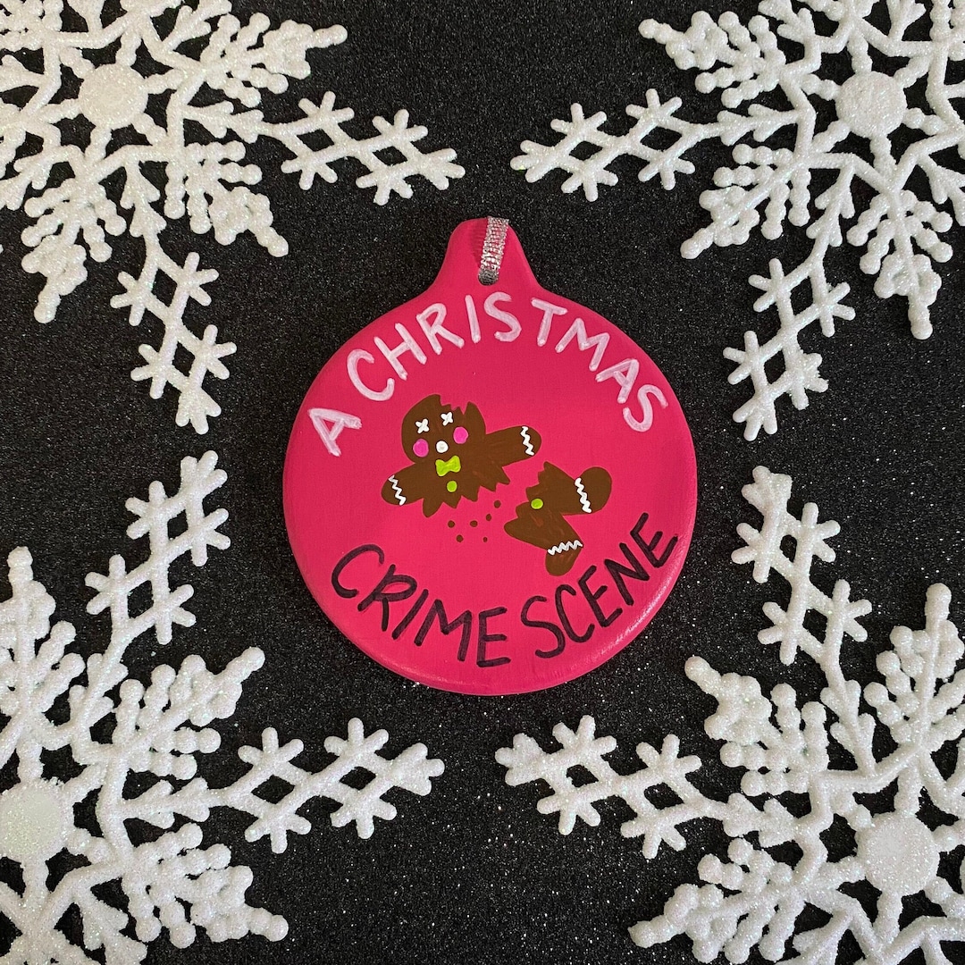 Eaten Gingerbread Crime Scene Ornament- Crime Scene- Crime Scene Ornament- Crime Scene Christmas ...