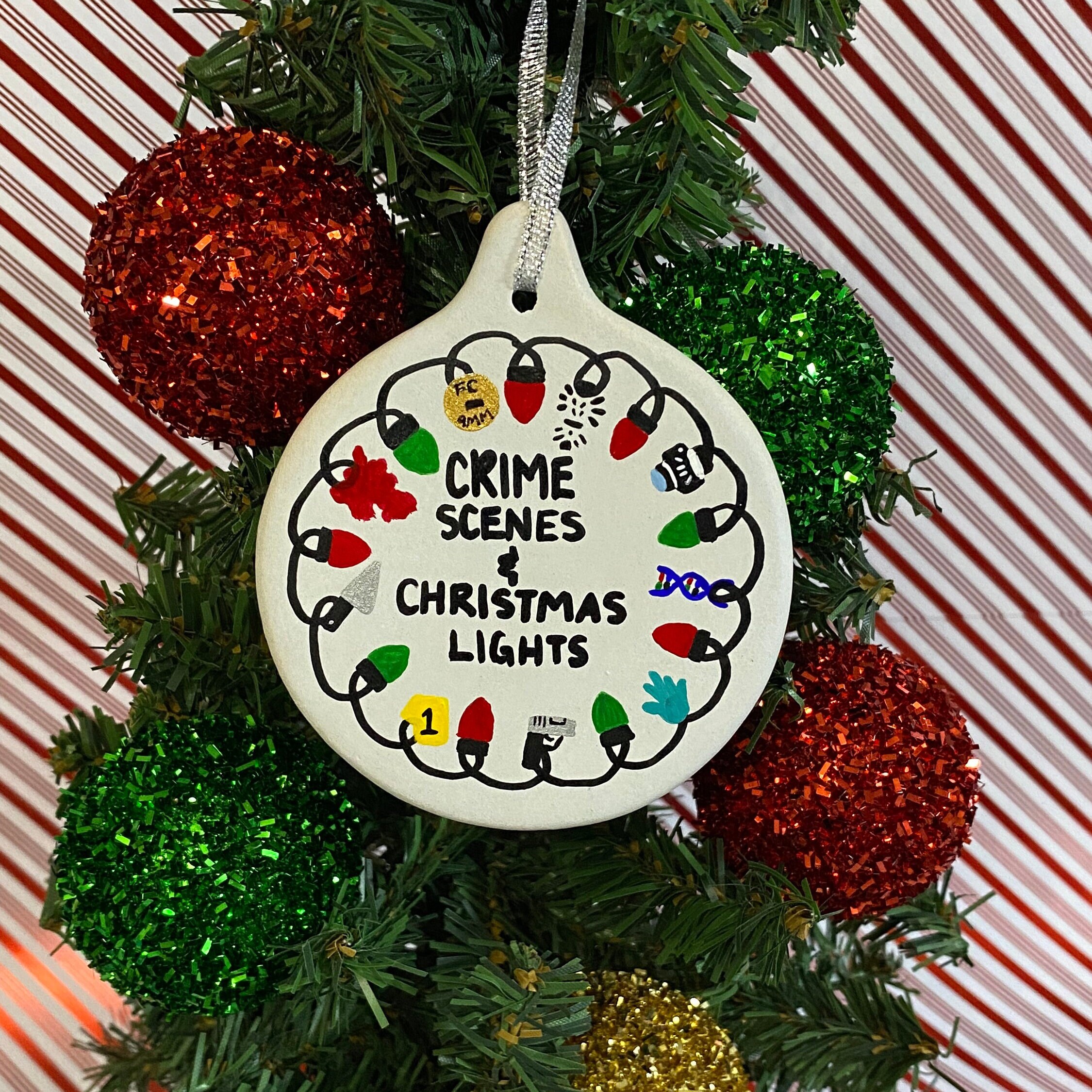 Crime Scenes and Christmas Lights Ornament- Crime Scene- Crime Scene Ornament- Crime Scene ...