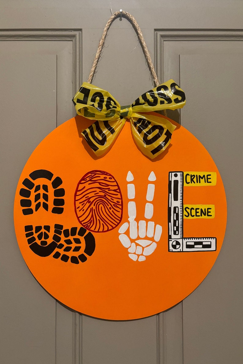 LOVE Crime Scene Door Hanger- Crime Scene- Crime Scene Door Hanger ...