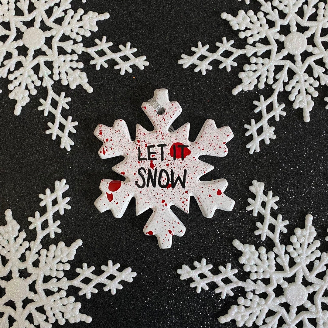 Blood Spatter Snowflake Ornament- Crime Scene- Crime Scene Ornament ...