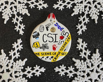 Crime Scene Elements Snowflake- Crime Scene- Crime Scene Ornament ...