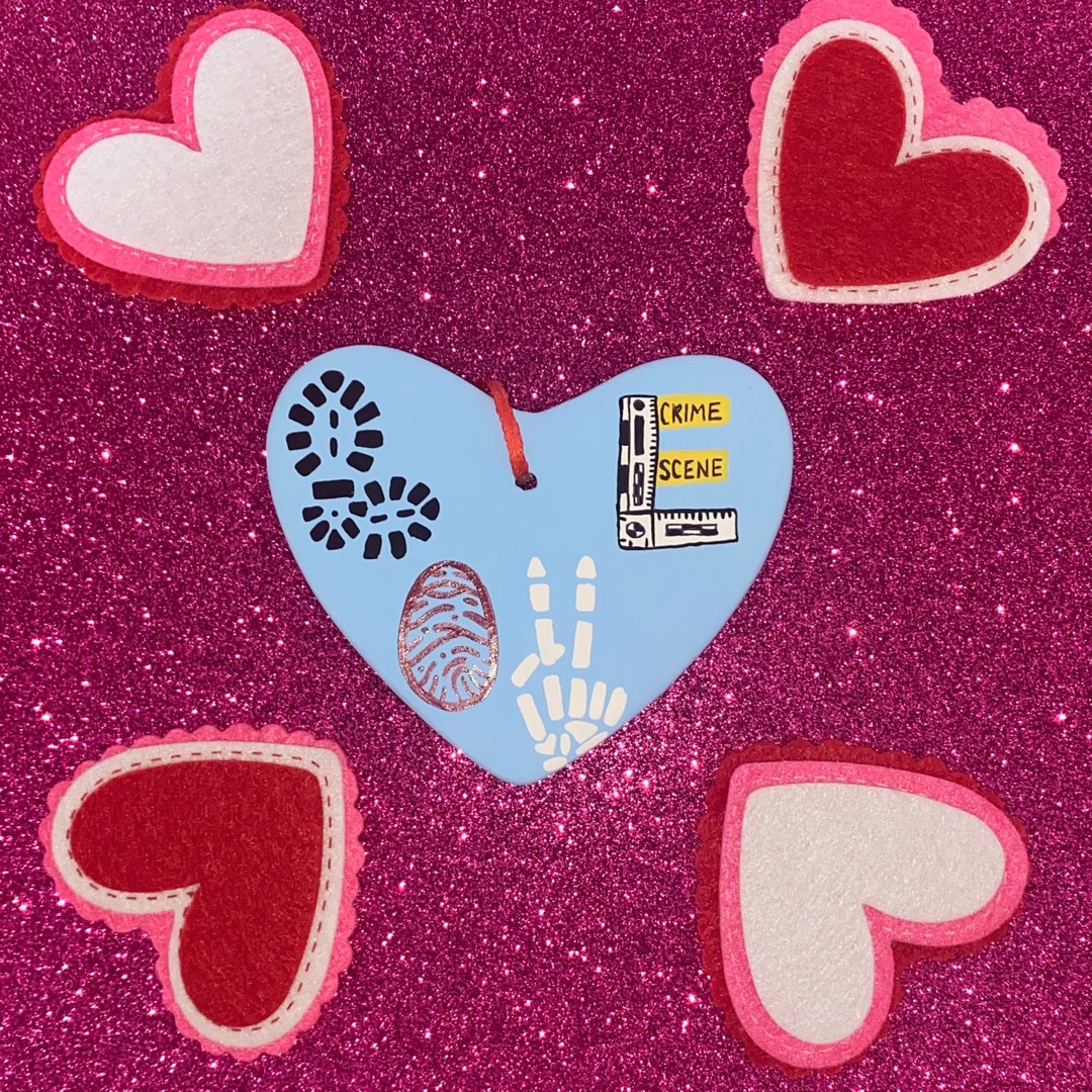 LOVE Valentine Ornament- Crime Scene- Crime Scene Ornament- Crime Scene ...