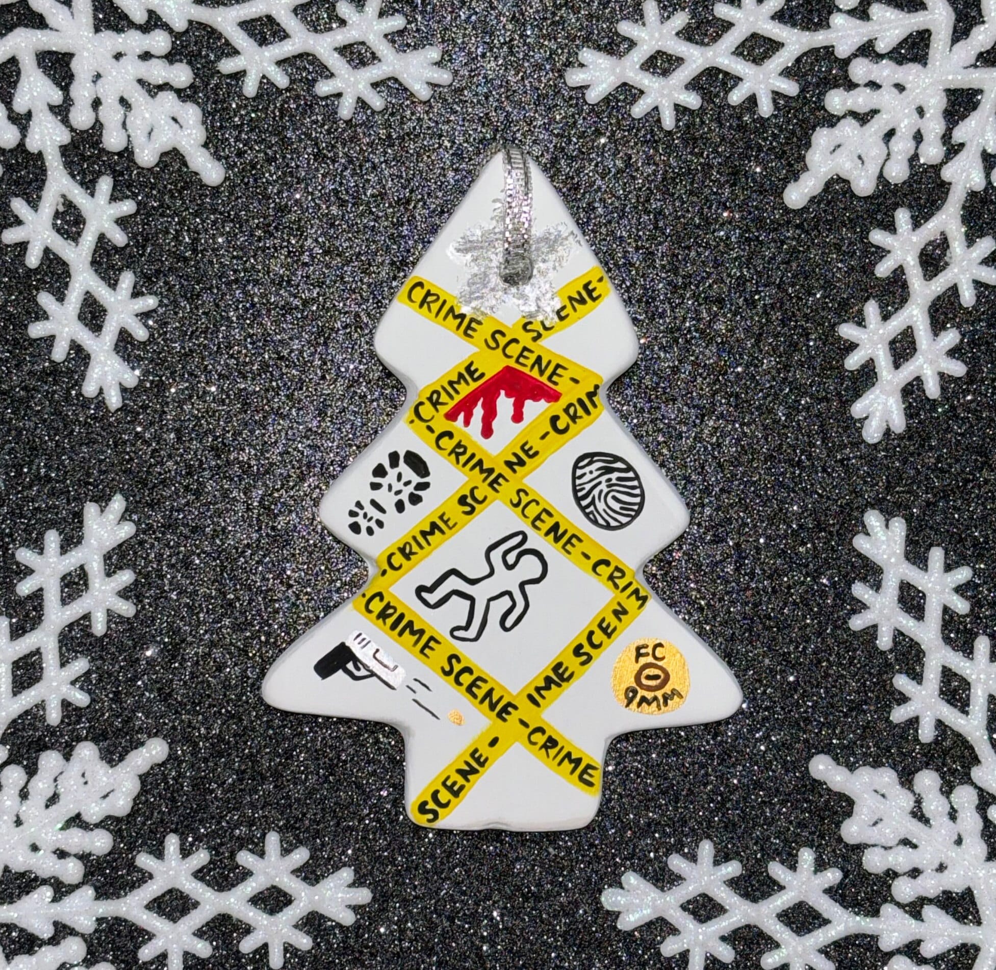 Crime Scene Tape/evidence Tree- Crime Scene- Crime Scene Ornament ...
