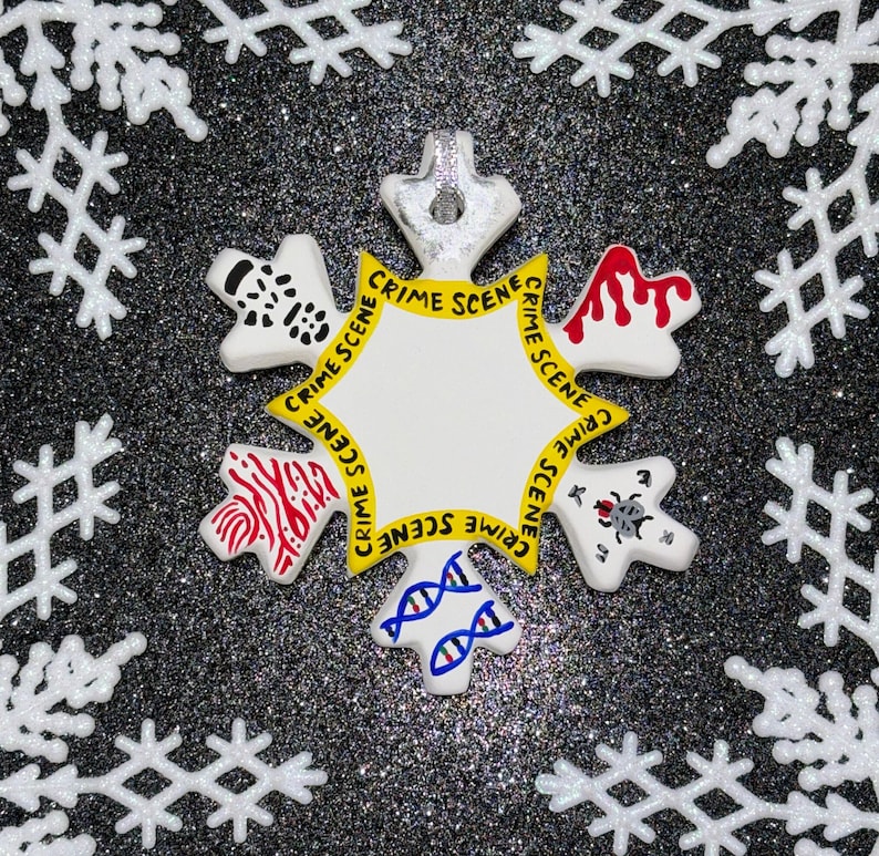 Crime Scene Elements Snowflake- Crime Scene- Crime Scene Ornament ...