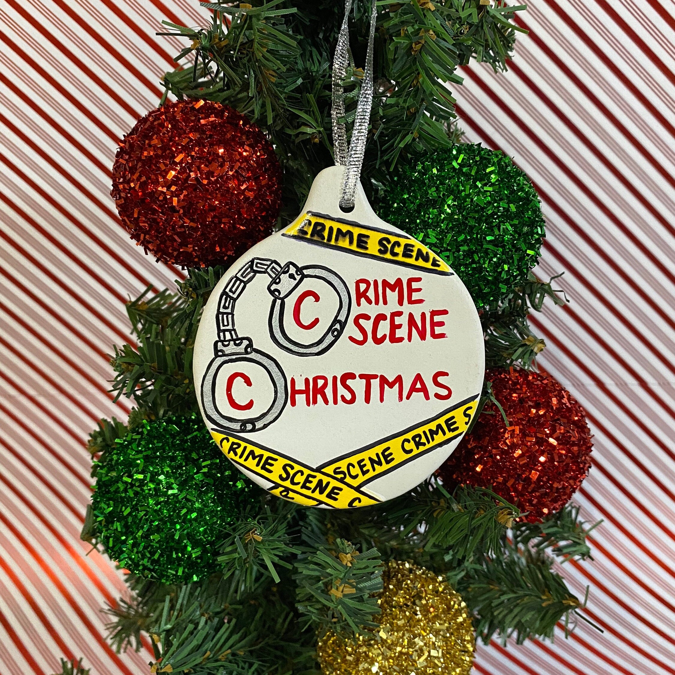 Handcuff Crime Scene Christmas Ornament- Crime Scene- Crime Scene ...