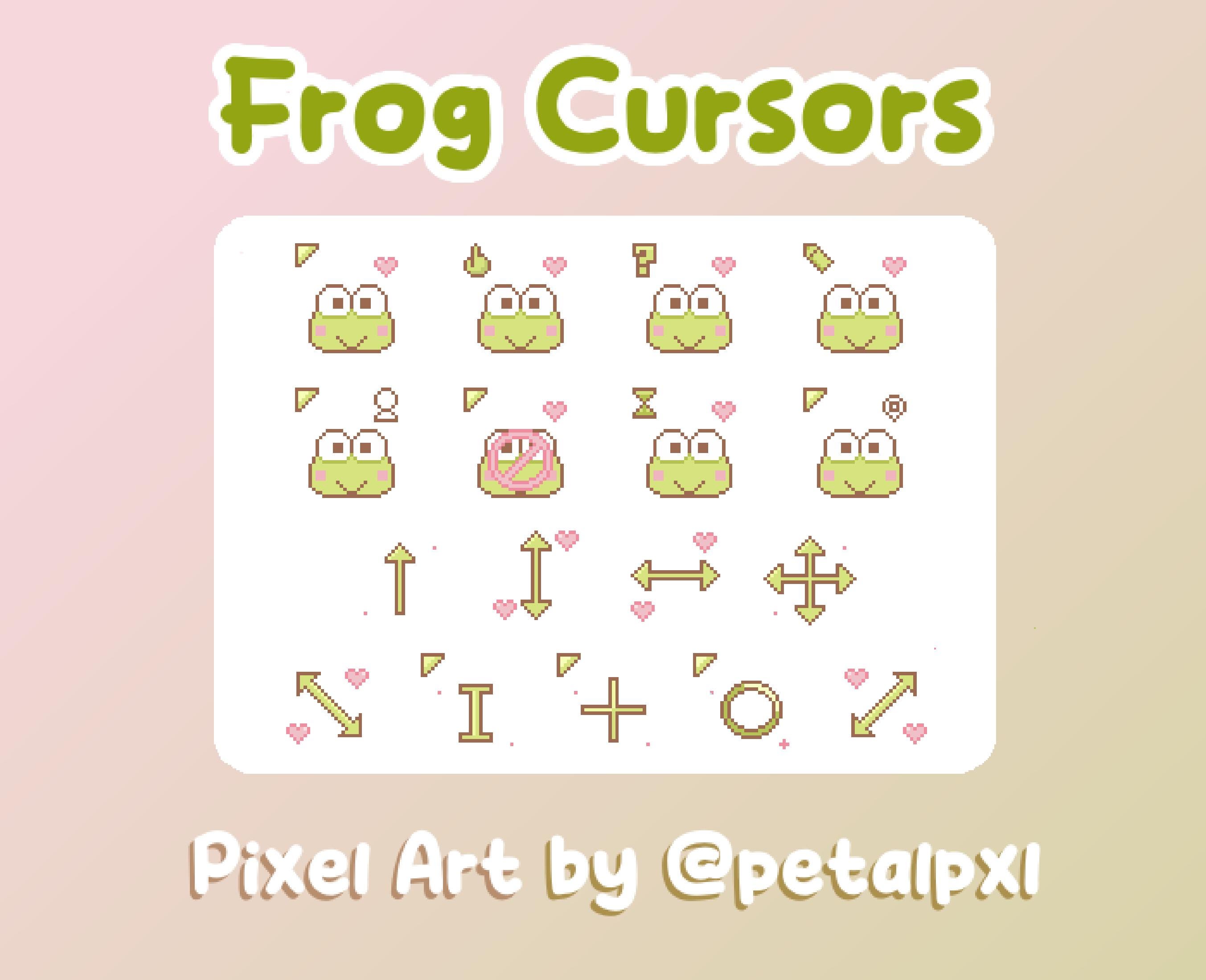17 Frog Cursors for PC - Windows Only - Custom Mouse Cursors - Cute ...