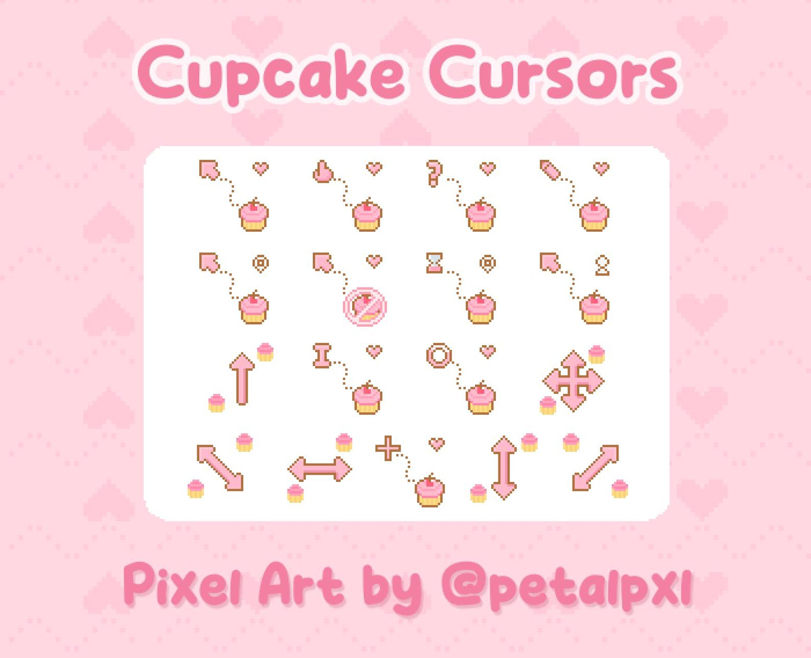 17 Cupcake Cursors for Windows Pcs - Custom Mouse Cursors - Cute Cursor ...