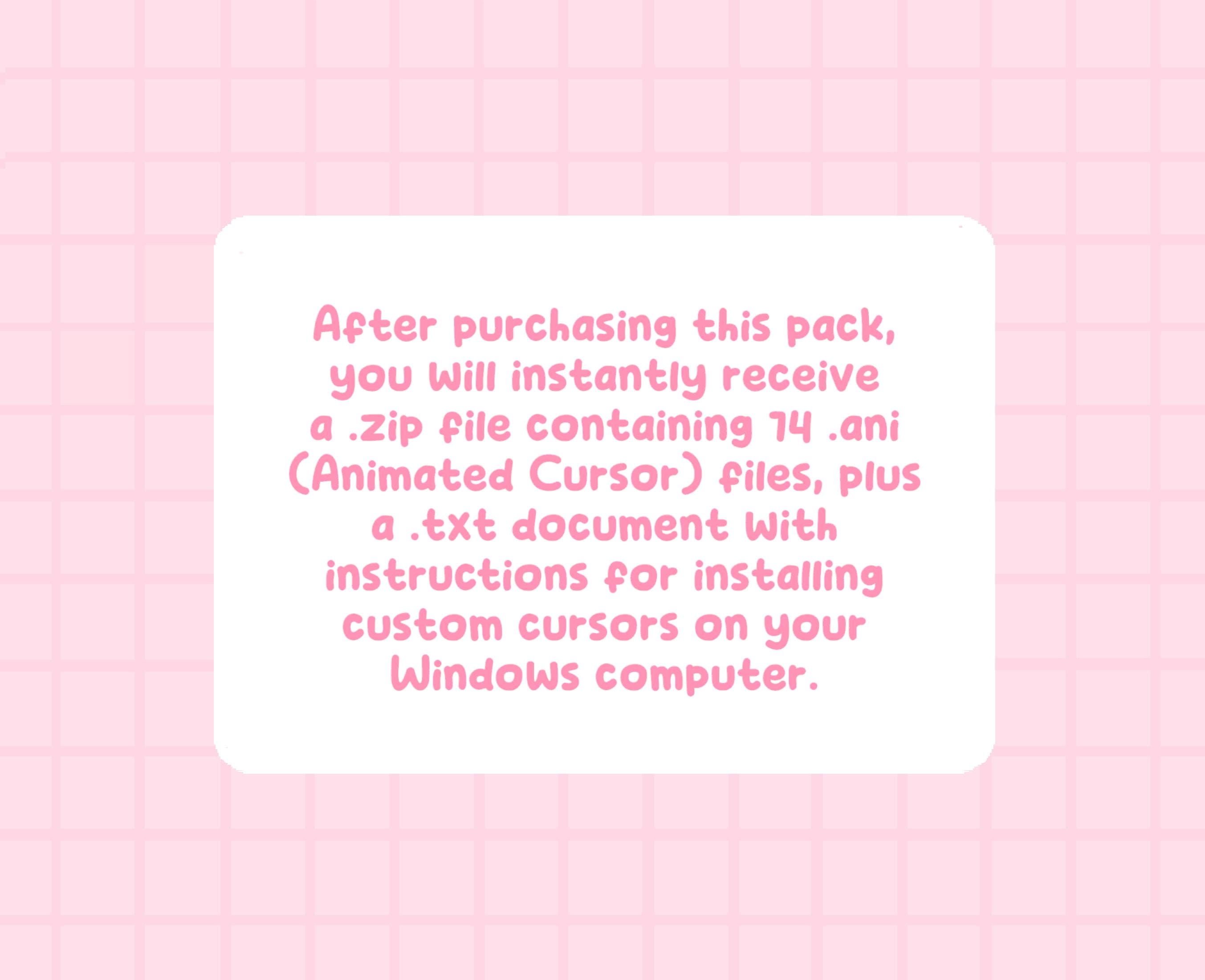 14 Cute Animated Mouse Cursors (windows Only) - Pink Heart Cursor Pack ...