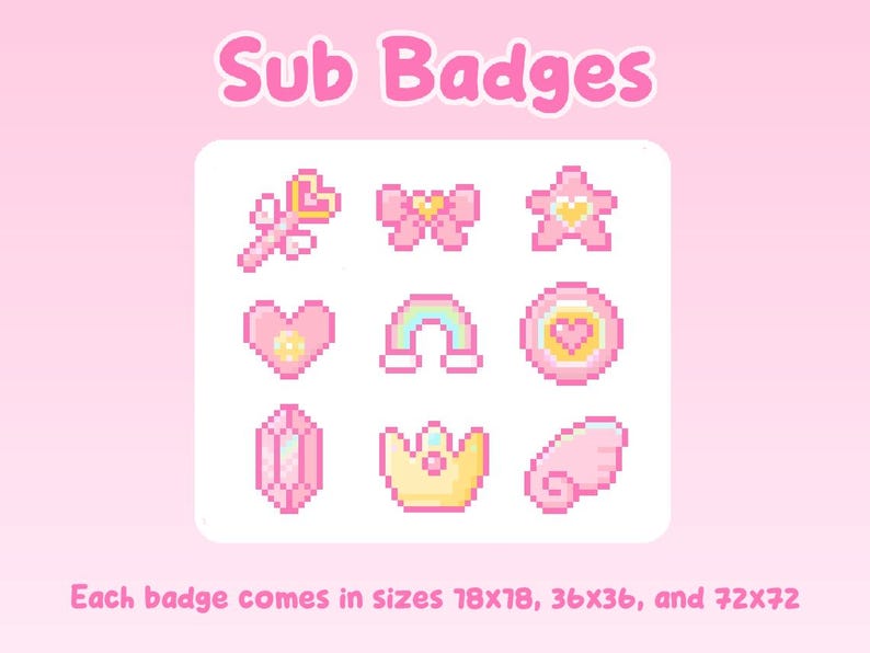 Magical Girl Stream Overlay Pack for Twitch - Cute Pixel Art Stream ...