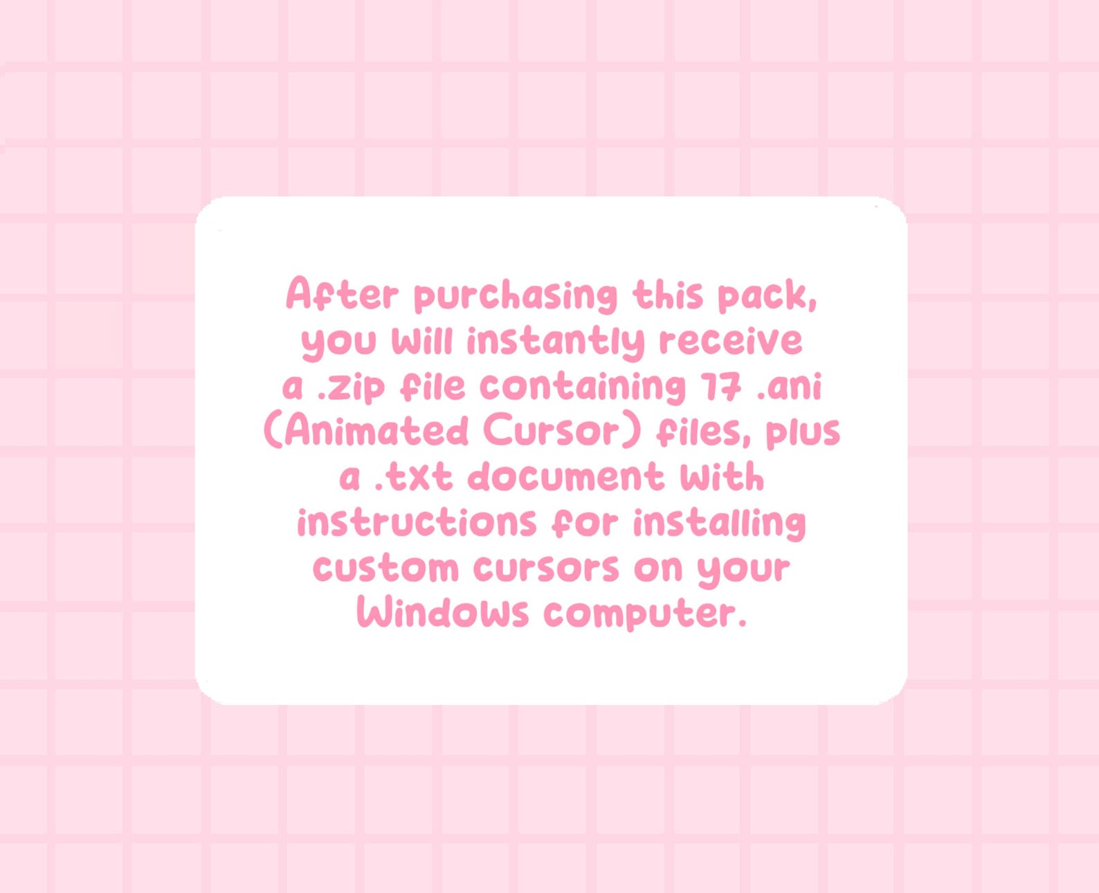 Animated Bunny Cursors for PC - Windows Only - Pastel Pink Cursor Pack ...