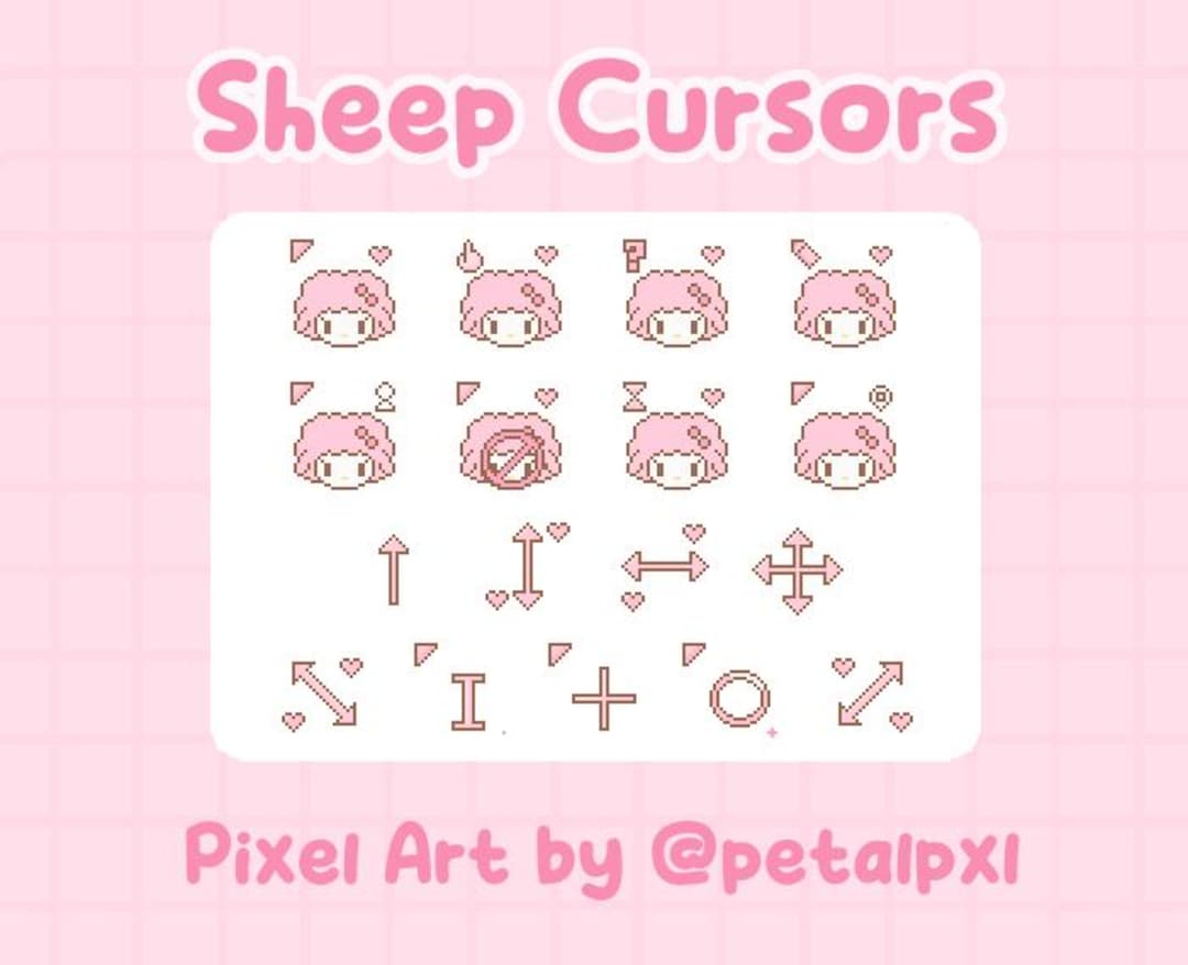 17 Animated Sheep Cursors for PC (windows Only) - Cute Pastel Pink ...