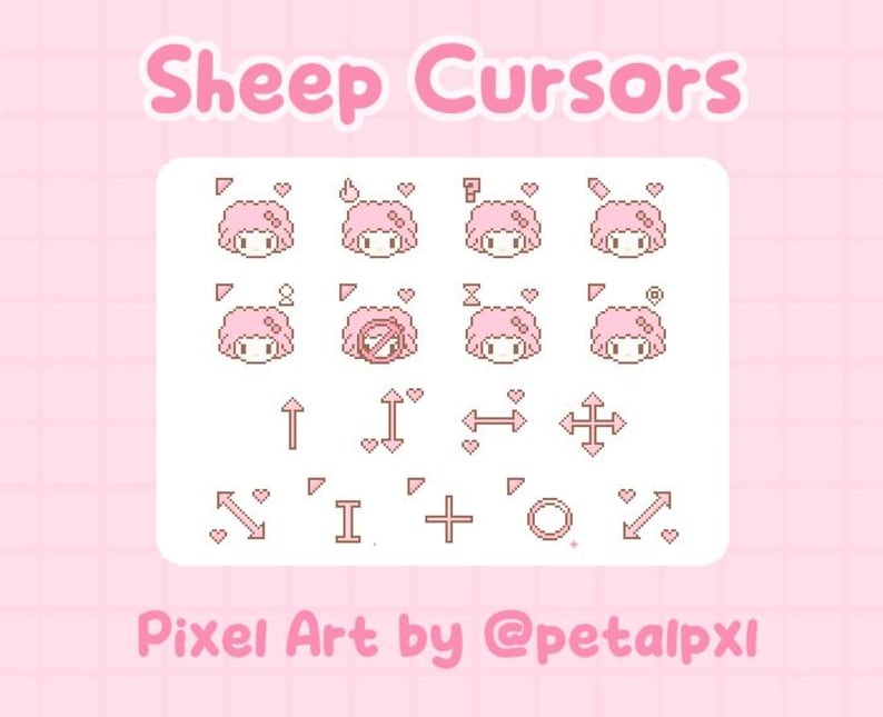 17 Animated Sheep Cursors for PC (windows Only) - Cute Pastel Pink ...