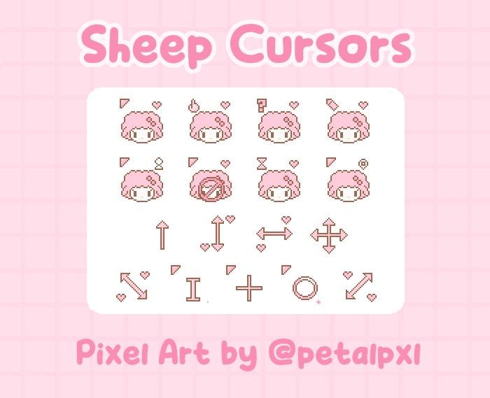 17 Animated Sheep Cursors for PC (windows Only) - Cute Pastel Pink ...