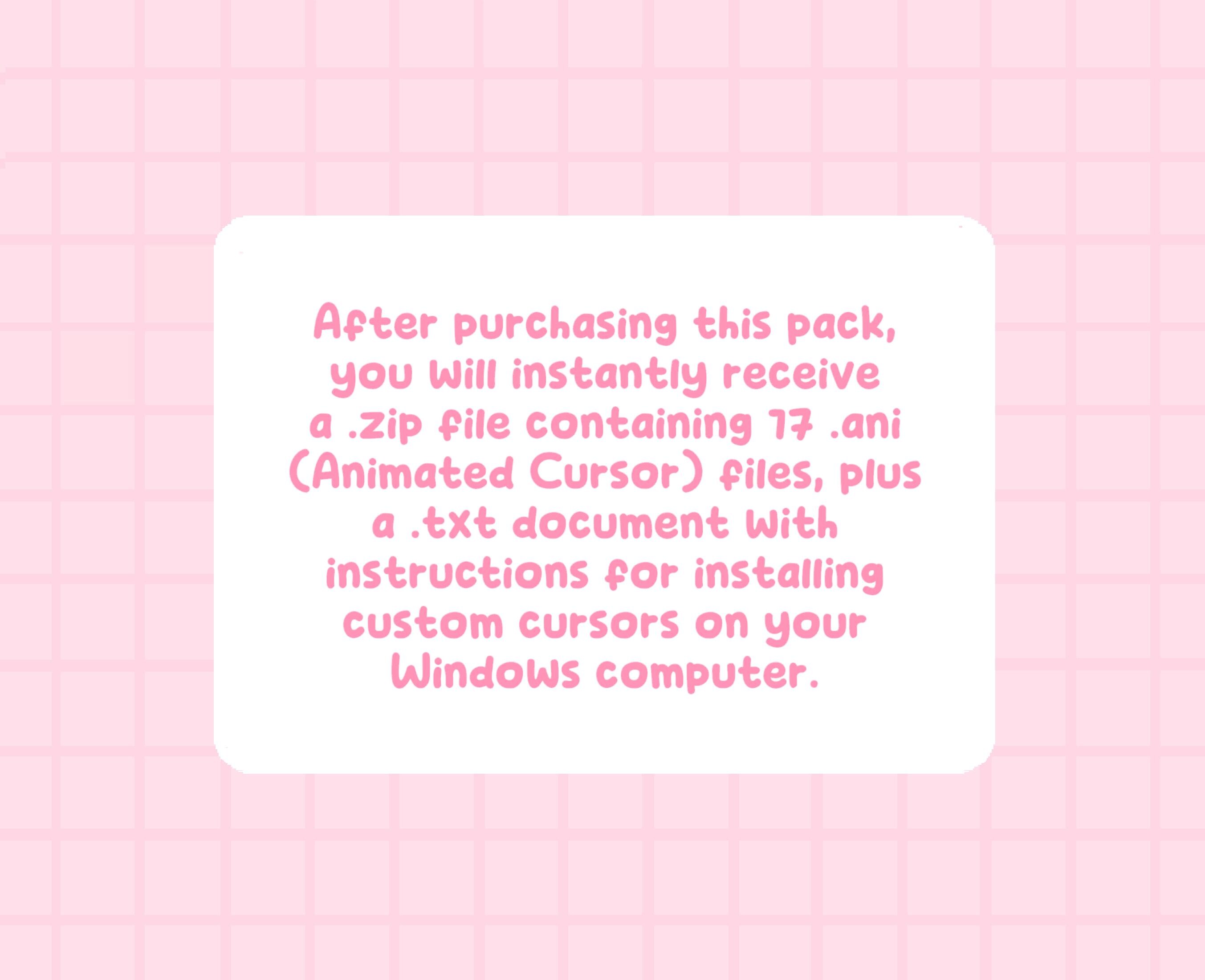 Purple Kitty Cursors for PC - Windows Only - Kawaii Pixel Art Mouse ...