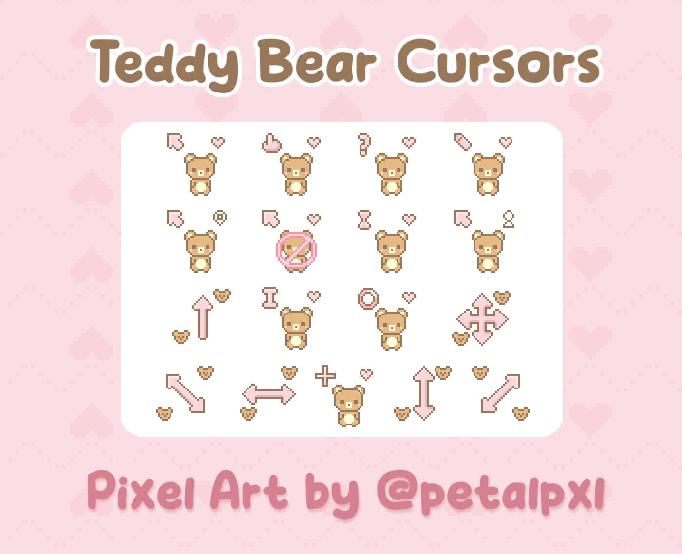 Teddy Bear Cursors for PC - Windows Only - Cute Cursor Pack - Cute ...