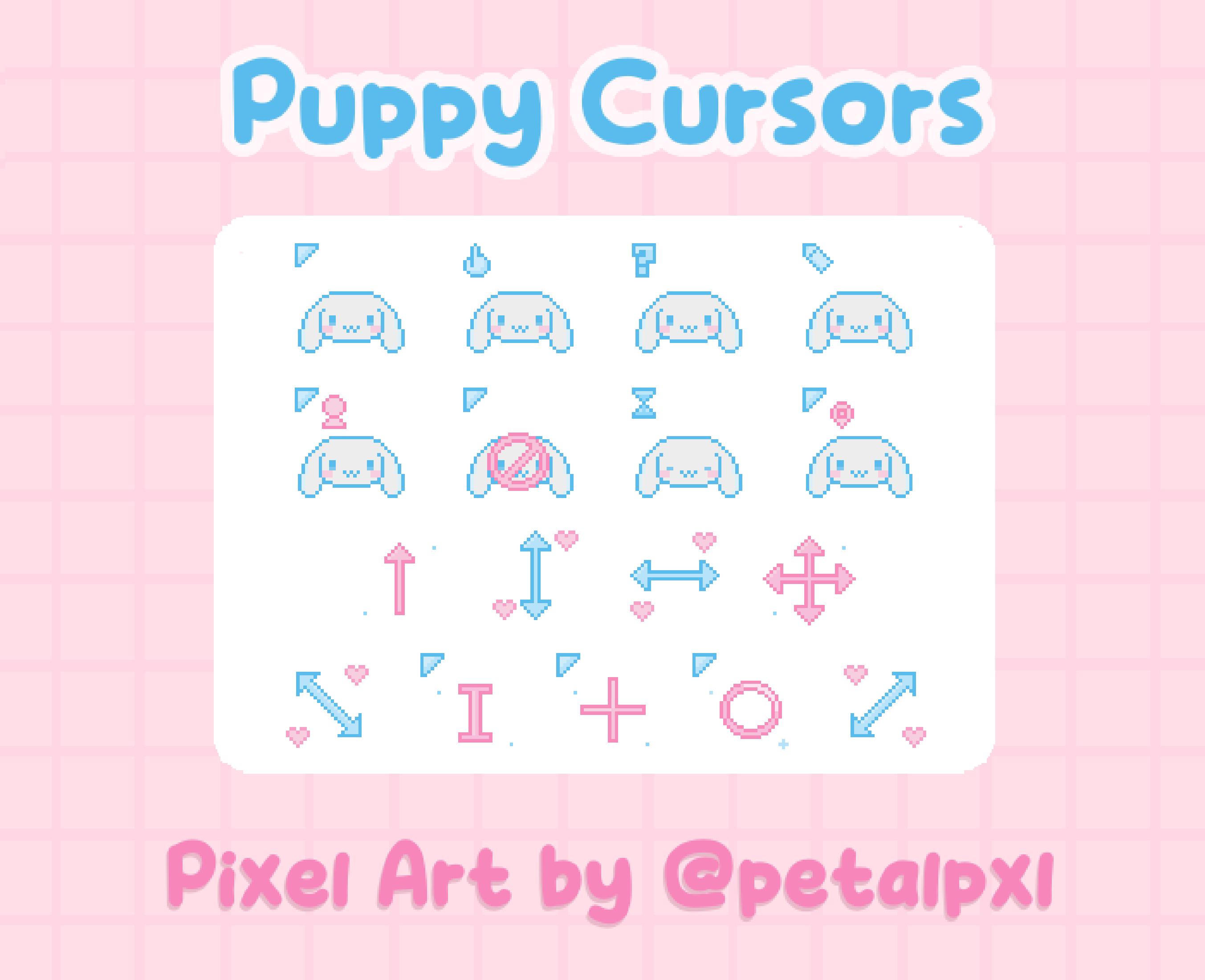 17 Animated Puppy Cursors for PC - Windows Only - Custom Pink Mouse ...