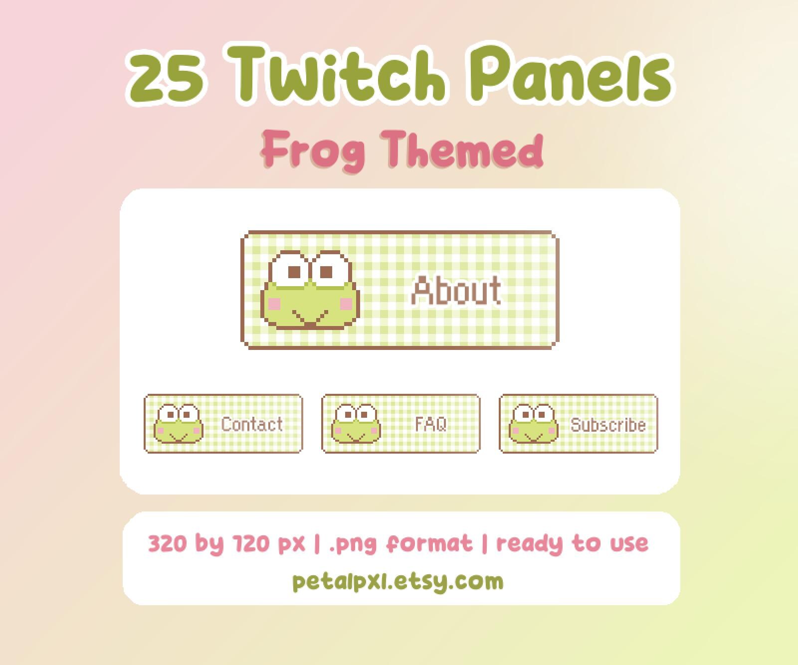 25 Cute Froggy Twitch Panels - Kawaii Pixel Art Panels for Twitch ...