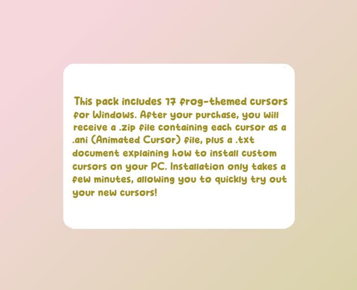 17 Frog Cursors for PC - Windows Only - Custom Mouse Cursors - Cute ...