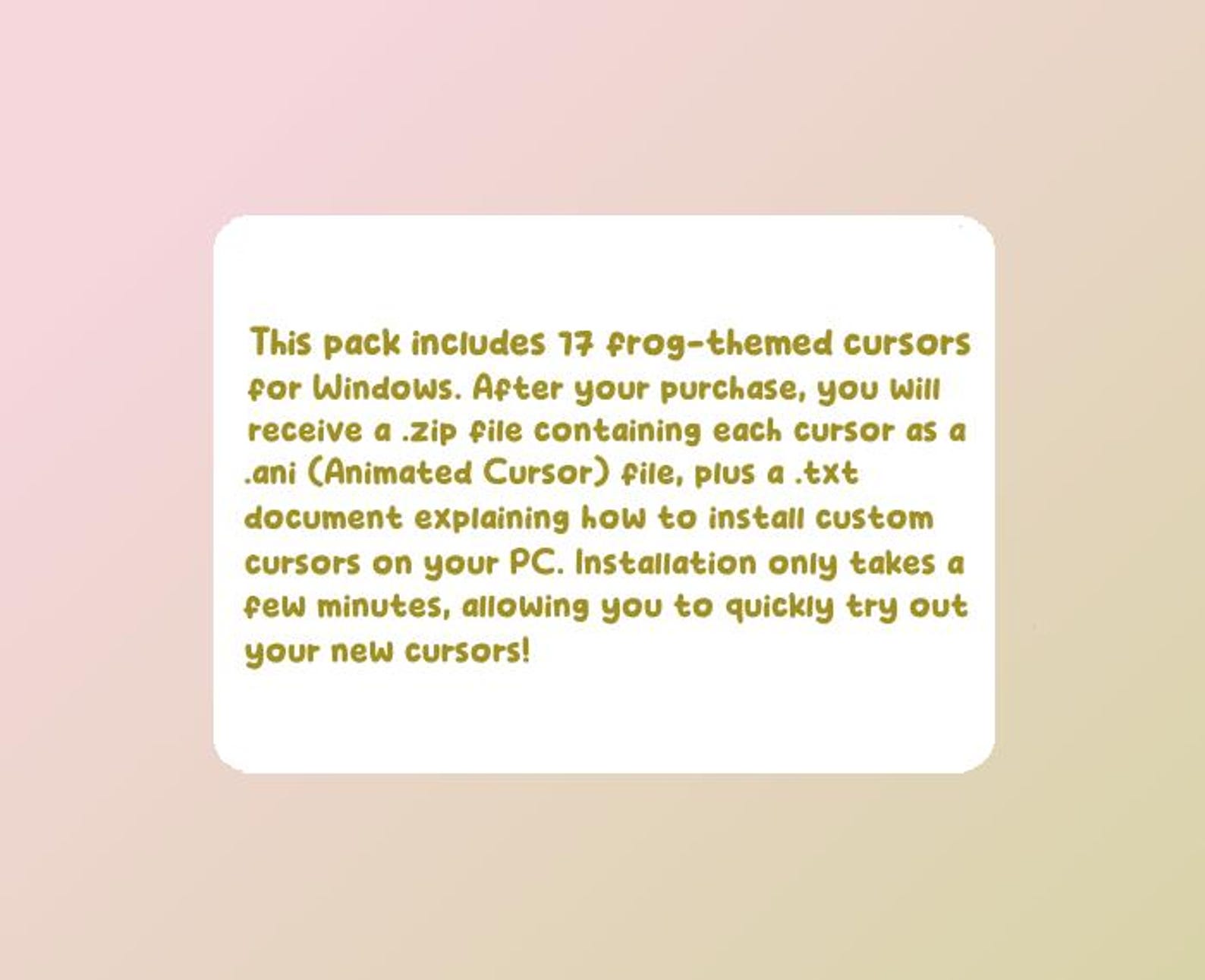 17 Frog Cursors for PC - Windows Only - Custom Mouse Cursors - Cute ...