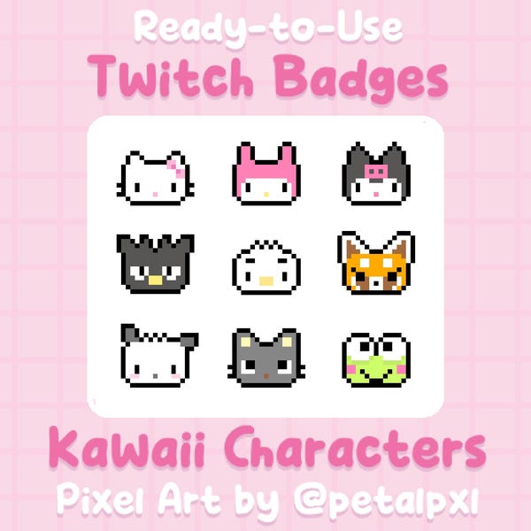 Pixel Twitch Badge - Etsy