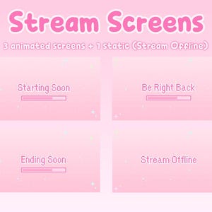Magical Girl Stream Overlay Pack for Twitch - Cute Pixel Art Stream ...