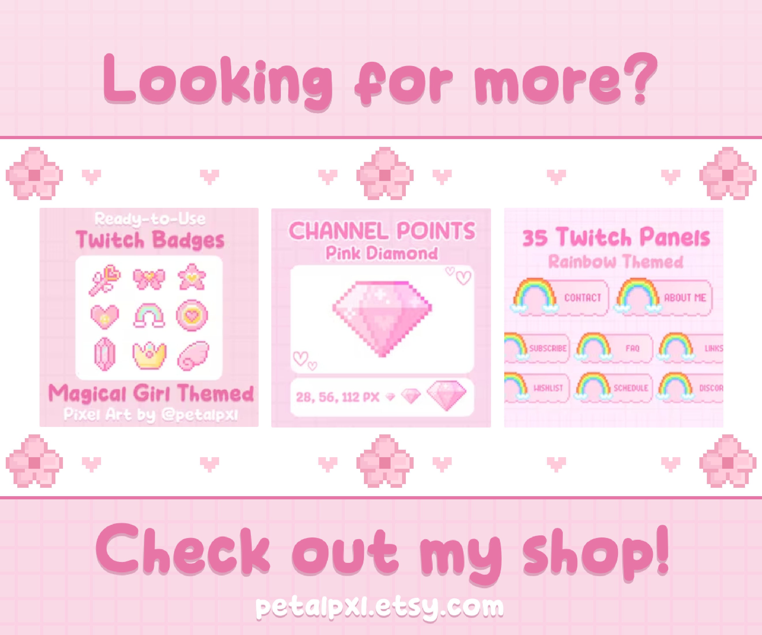Magical Girl Twitch Badges - Cute Pixel Art Sub/bit Badges - Kawaii ...
